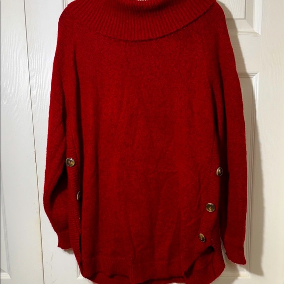 Rina Rossi | Sweaters | Rina Rossi Elegant Red Cowl Neck Sweater | Poshmark